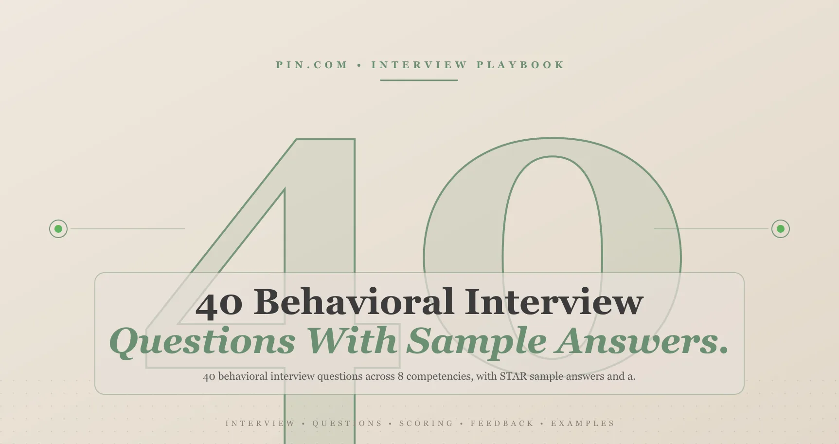 40 Behavioral Interview Questions With Sample Answers (2026) - Pin